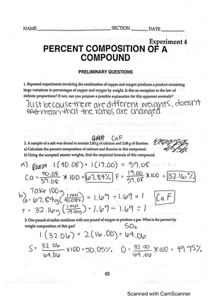 Sample Al Foil Lab - Determination of the Thickness of Aluminum Foil ...