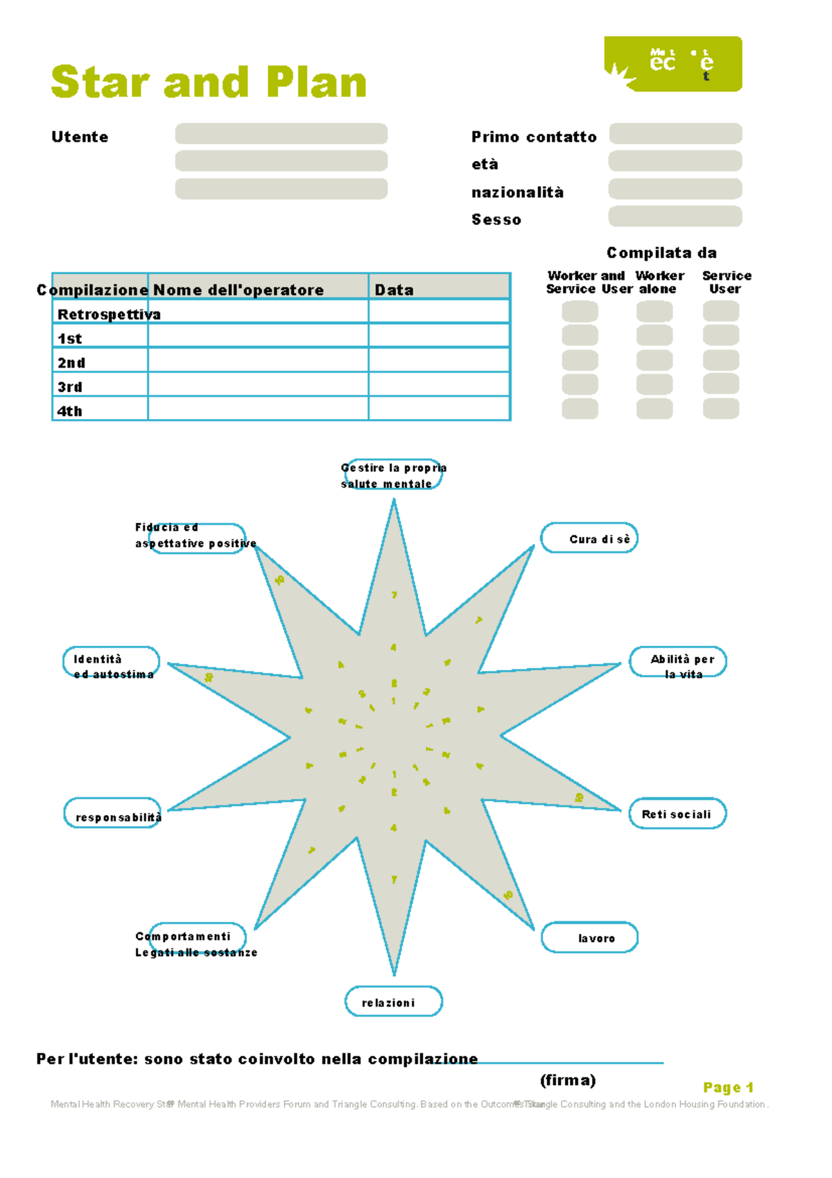 recovery Star e plan in italiano - - Studocu
