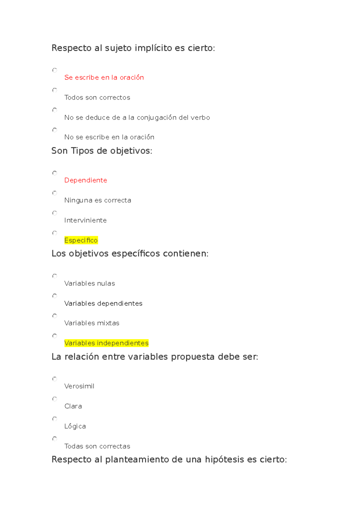 Parcial de Metodologia 1 - Respecto al sujeto implícito es cierto: Se ...