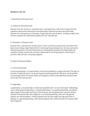 Business Law Final Study Guide Pt 3 - The purpose of the law is to ...