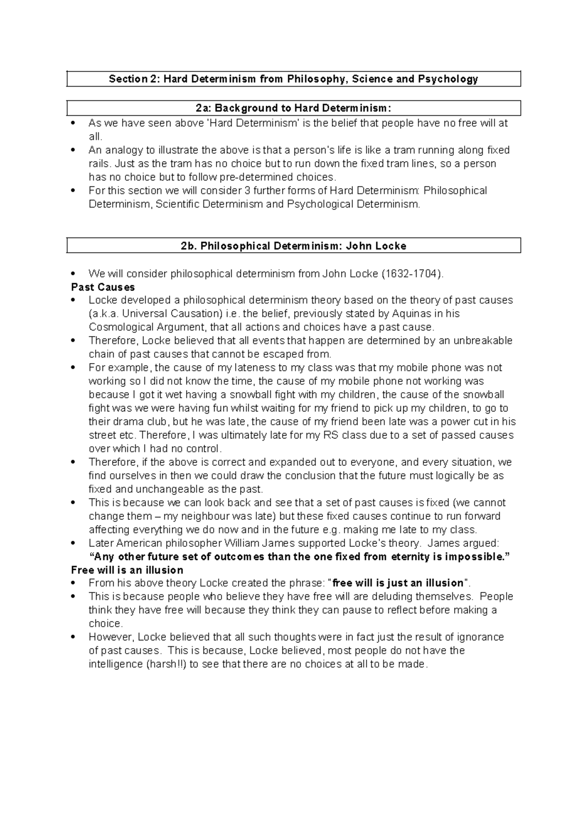 A level theme 4b determinism - philosophical hard determinism by mark ...