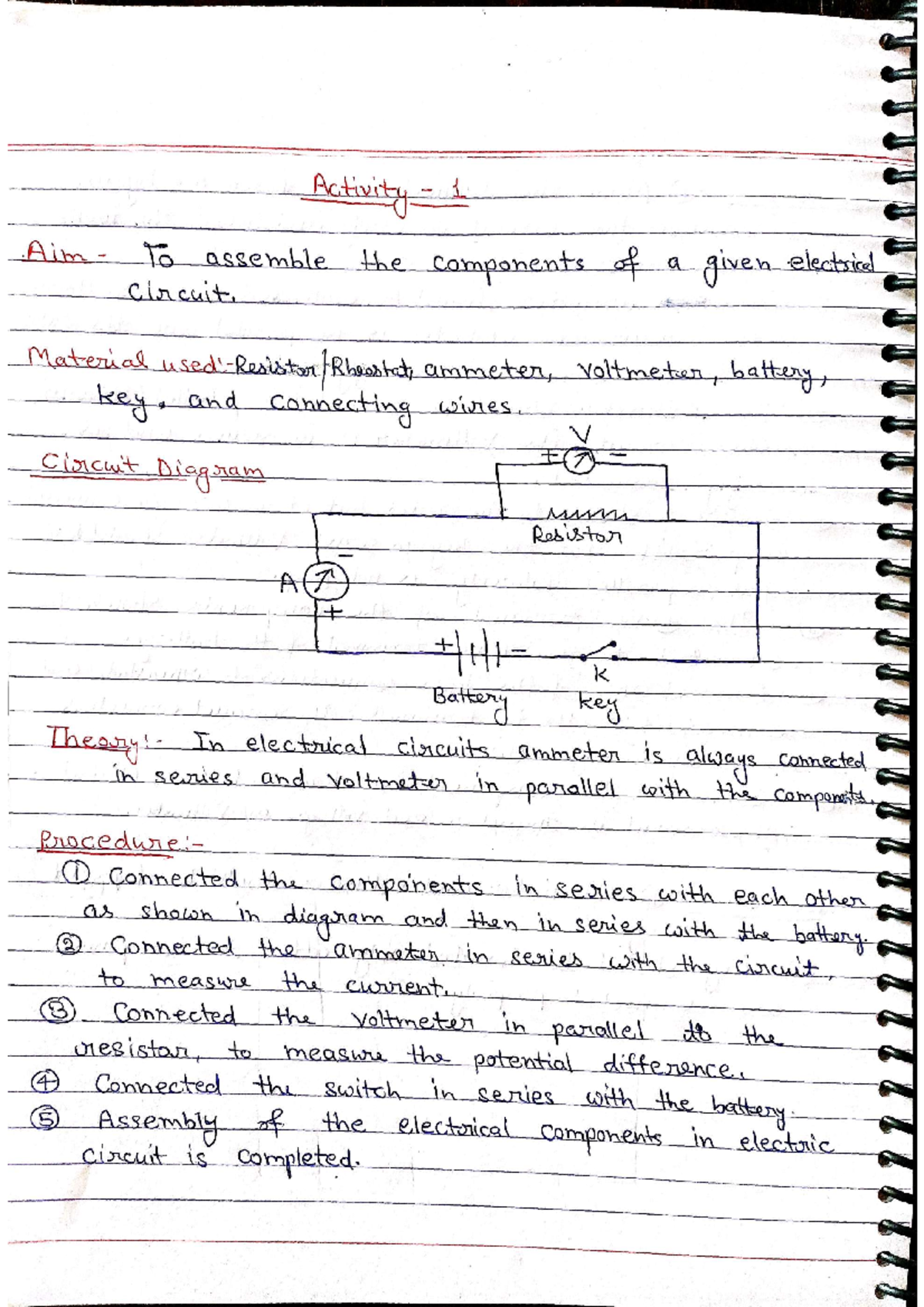 Physics Lab Activities Class 12 - Activity 1 Aim To assemble the ...