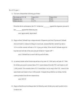 ECO 4713 Lecture Notes - with Stefan Norrbin - ECO 4713 Lecture Notes ...