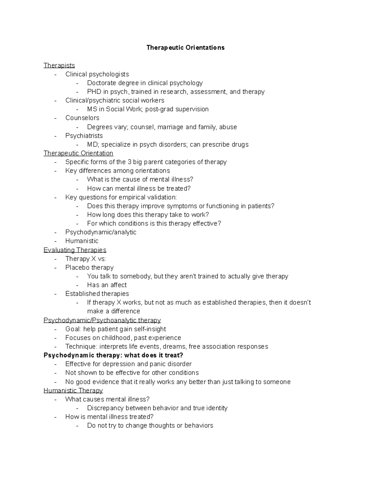 Therapeutic Orientations - Therapeutic Orientations Therapists ...