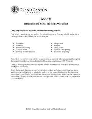 SOC-220 DQ2 topic 5 - SOC-220 - GCU - Studocu