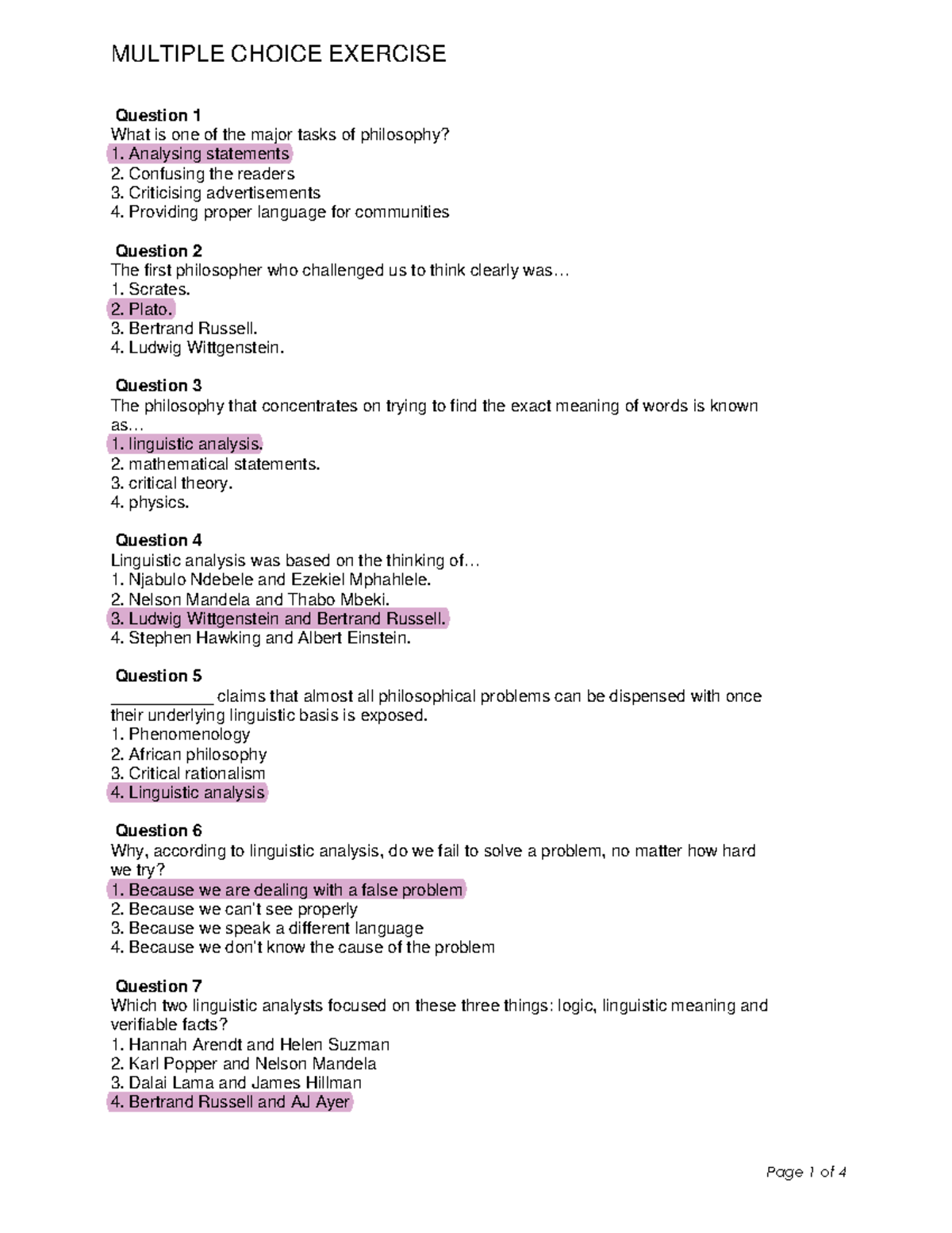 PDU3701 Multiple- Choice- Exercise WITH Answers - MULTIPLE CHOICE ...