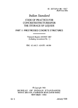 Is 3370 part 1 2009 - Code for structure design - IS 3370 (Part 1 ...