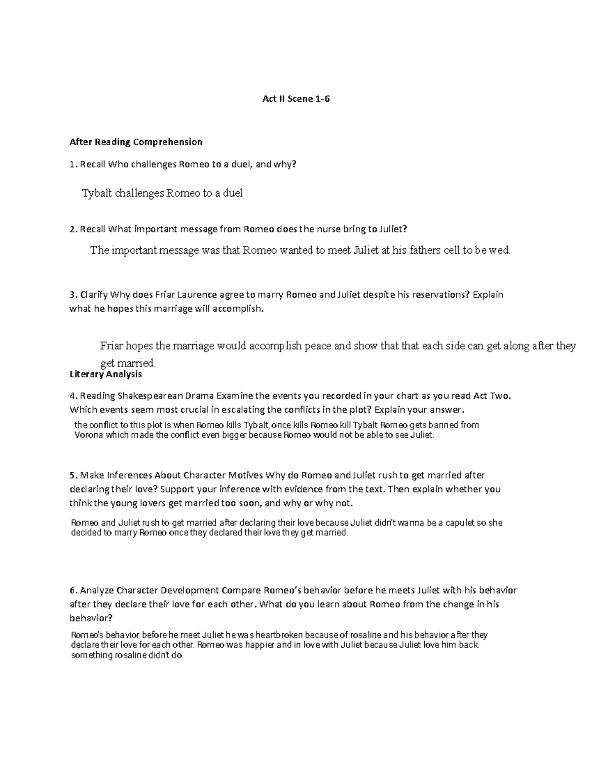 Kami Export - Romoeo-Act II After Read - Act II Scene 1- After Reading Comprehension Recall Who ...