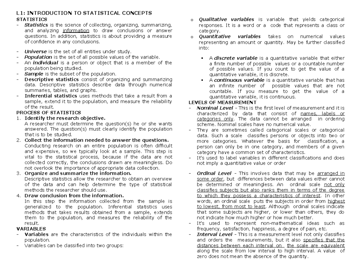 Basic Accounting 3 - L1: INTRODUCTION TO STATISTICAL CONCEPTS ...