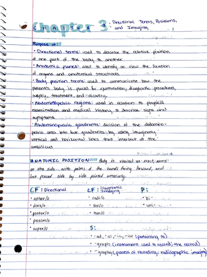 Chapter 2- Body Structure, Oncology, and Laboratory Tests - HSC 3531HB ...