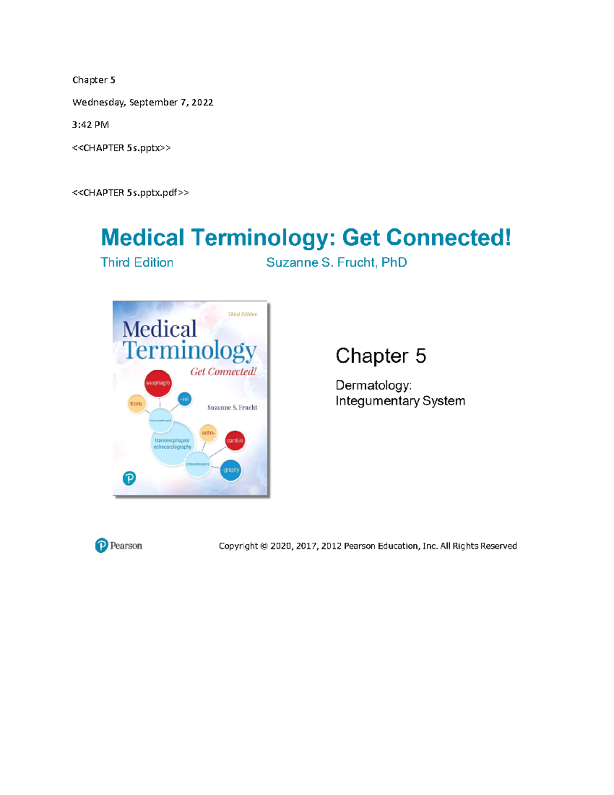 Chapter 5-mt - notes - BIOL 3434 - Chapter 5 Wednesday, September 7 ...