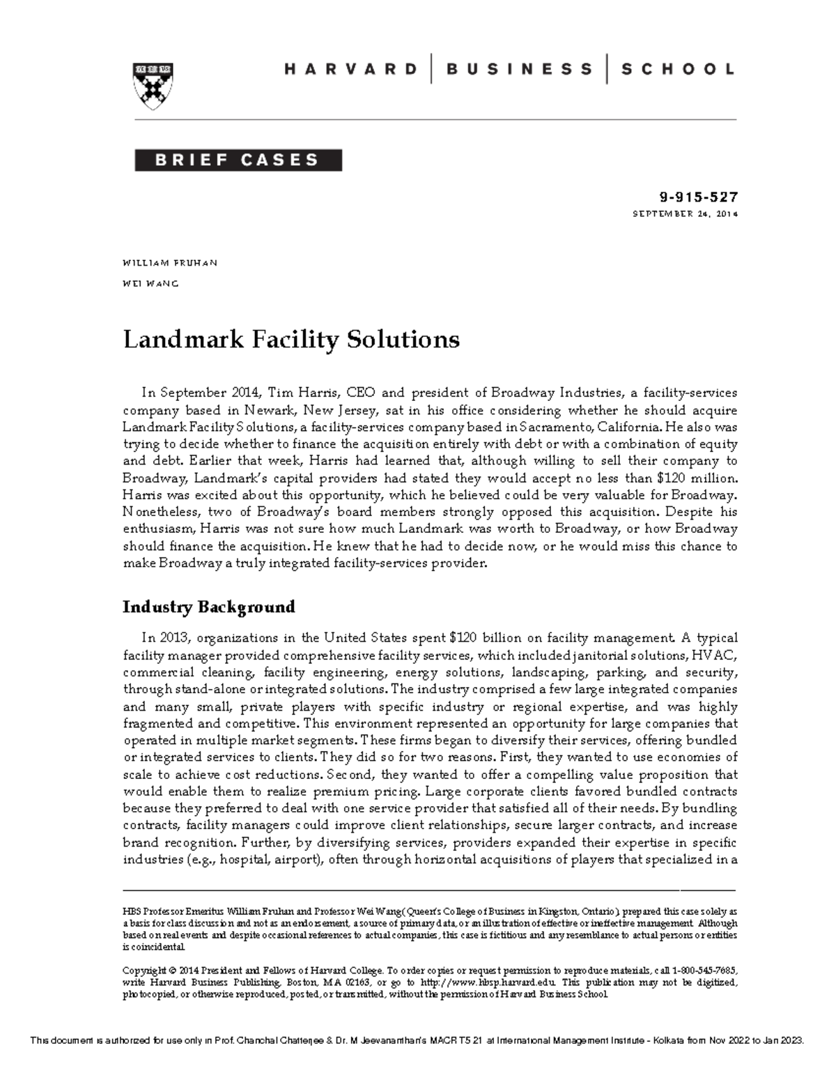 Landmark Facility Solutions T5 21 - - Studocu
