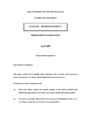 Microeconomics multiple choice questions with answers - Chapter 1 What ...
