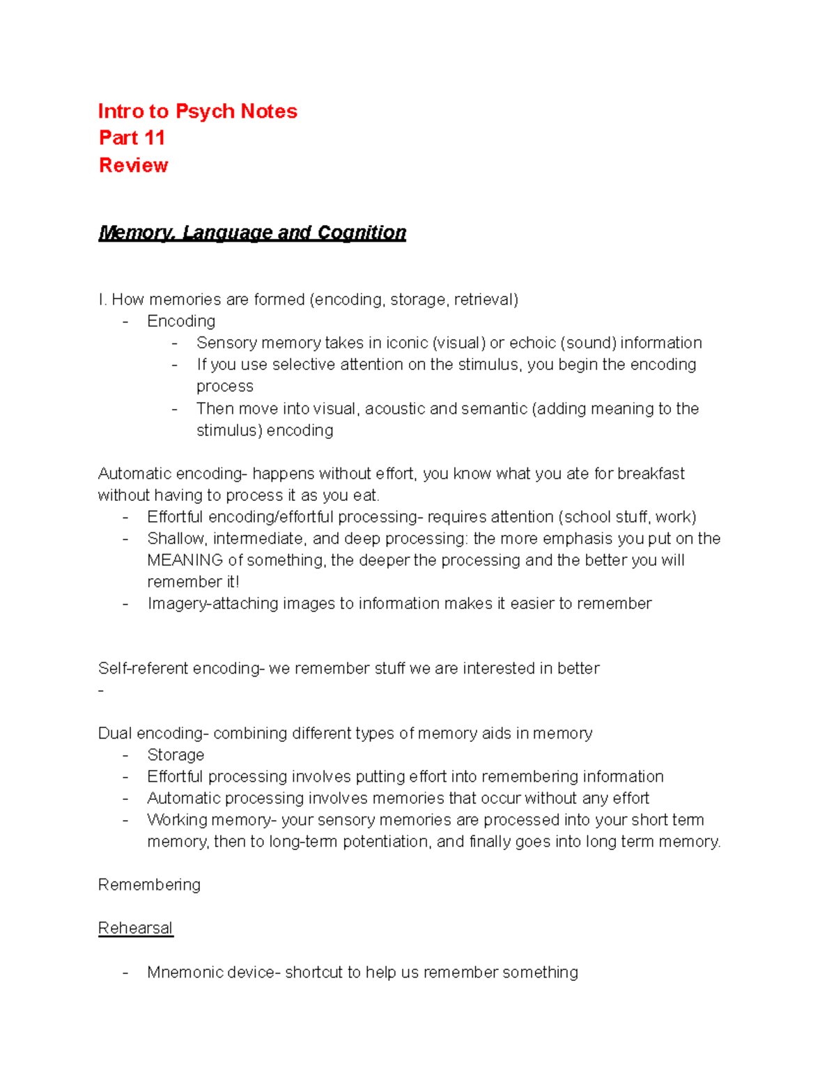 1.11 Intro to Psych Notes - Google Docs - Intro to Psych Notes Part 11 ...