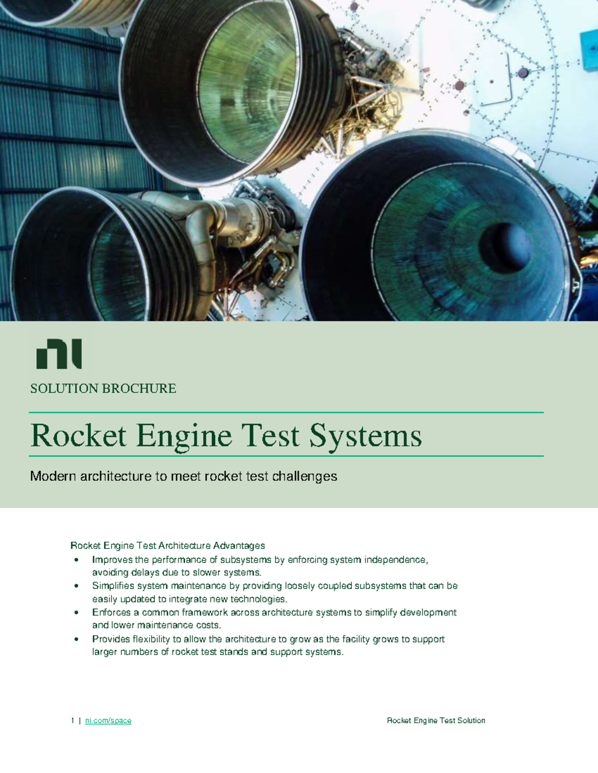 Rocket test solution brochure - Rocket Engine Test Architecture ...