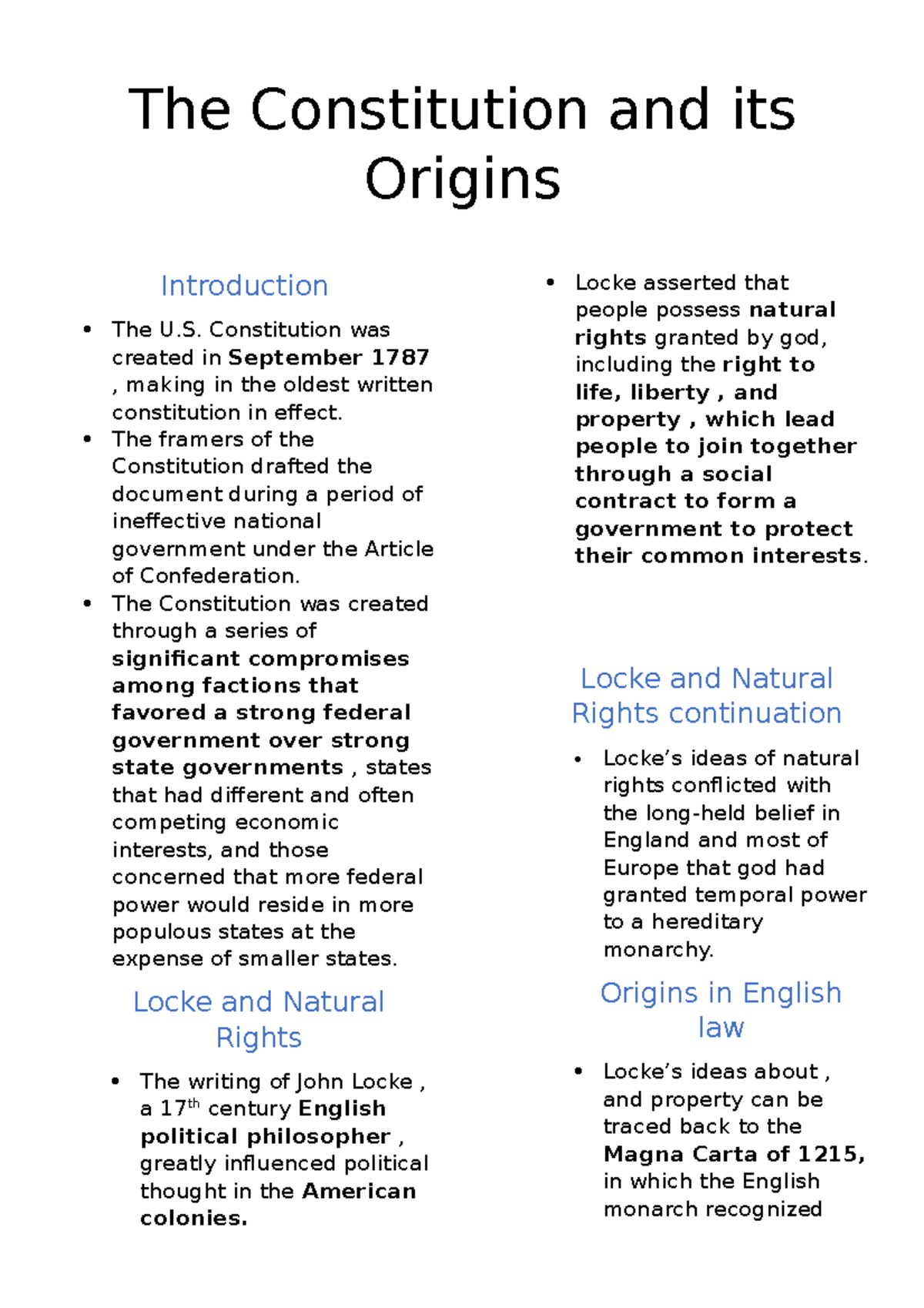 Chapter 2 Constitution and Its rights - The Constitution and its ...
