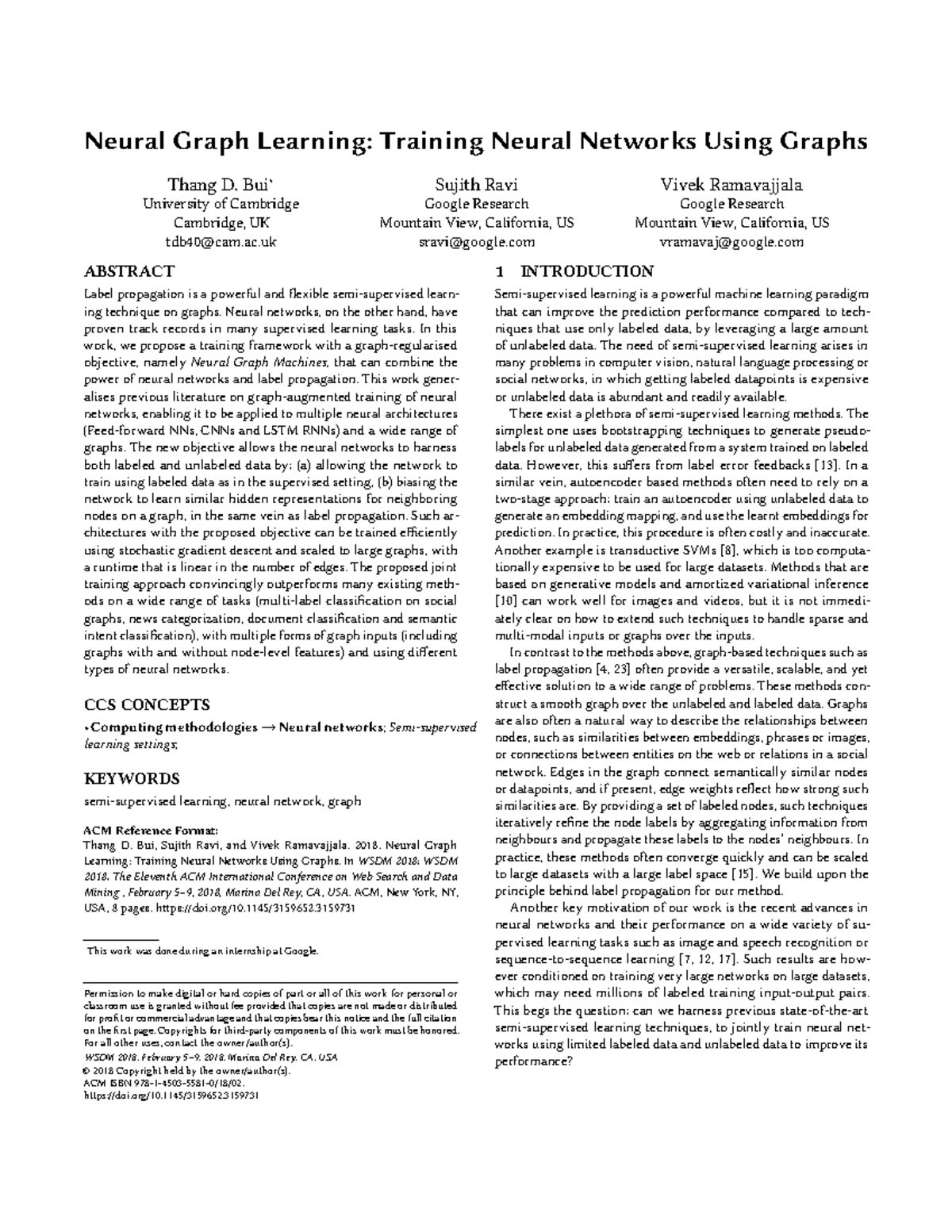 Neural Graph Training - Tensor flow - Neural Graph Learning: Training ...