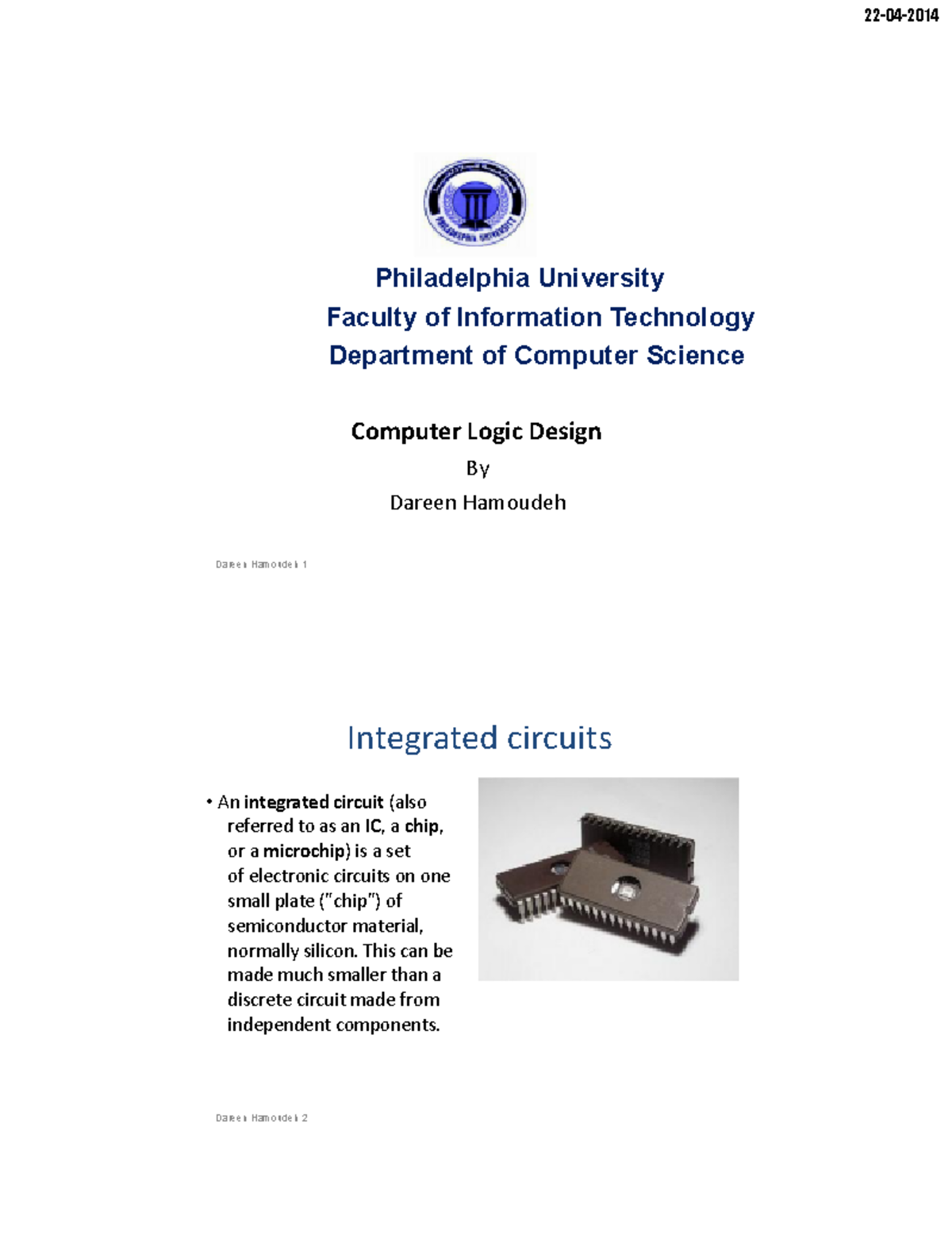 Chapter 7- Combinational Logic Circuit with MSI and LSI - 22-04- Philadelphia University Faculty ...