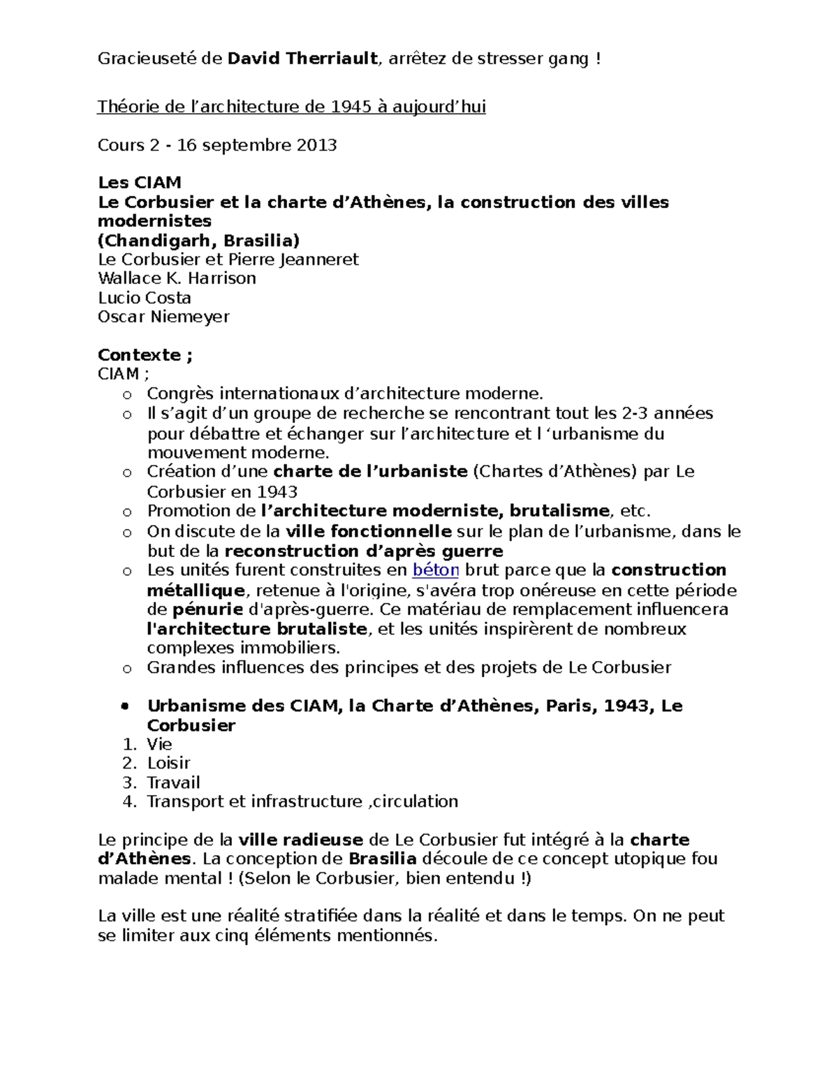 Théorie de l’architecture de 1945 à aujourd’hui - Cours 2 - George Teyssot - Théorie de - Studocu