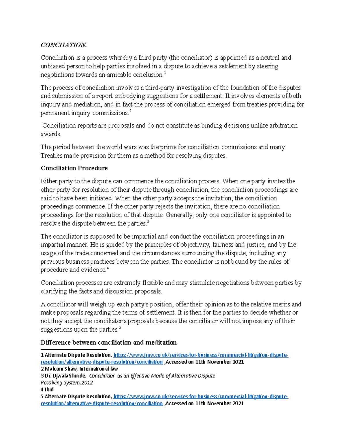 Conciliation - commercial law notes - CONCIIATION. Conciliation is a ...