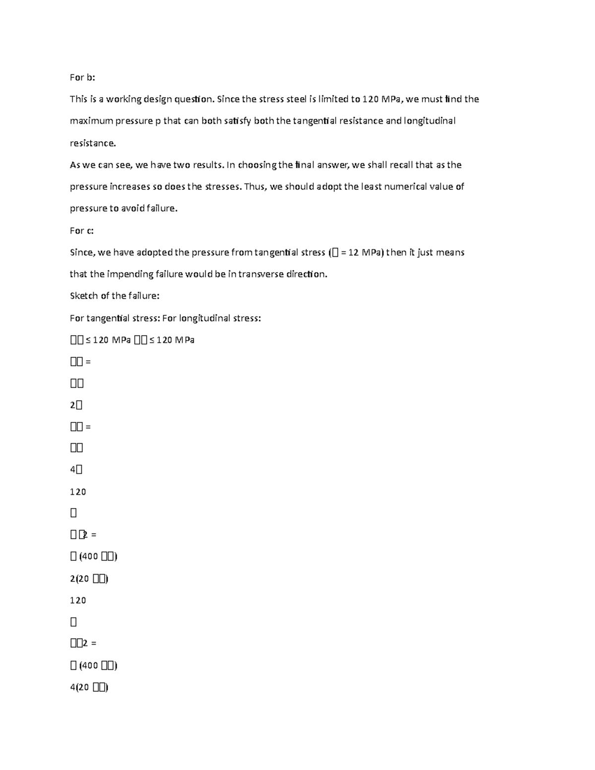 Doc27-where - This is a working design question. Since the stress steel ...