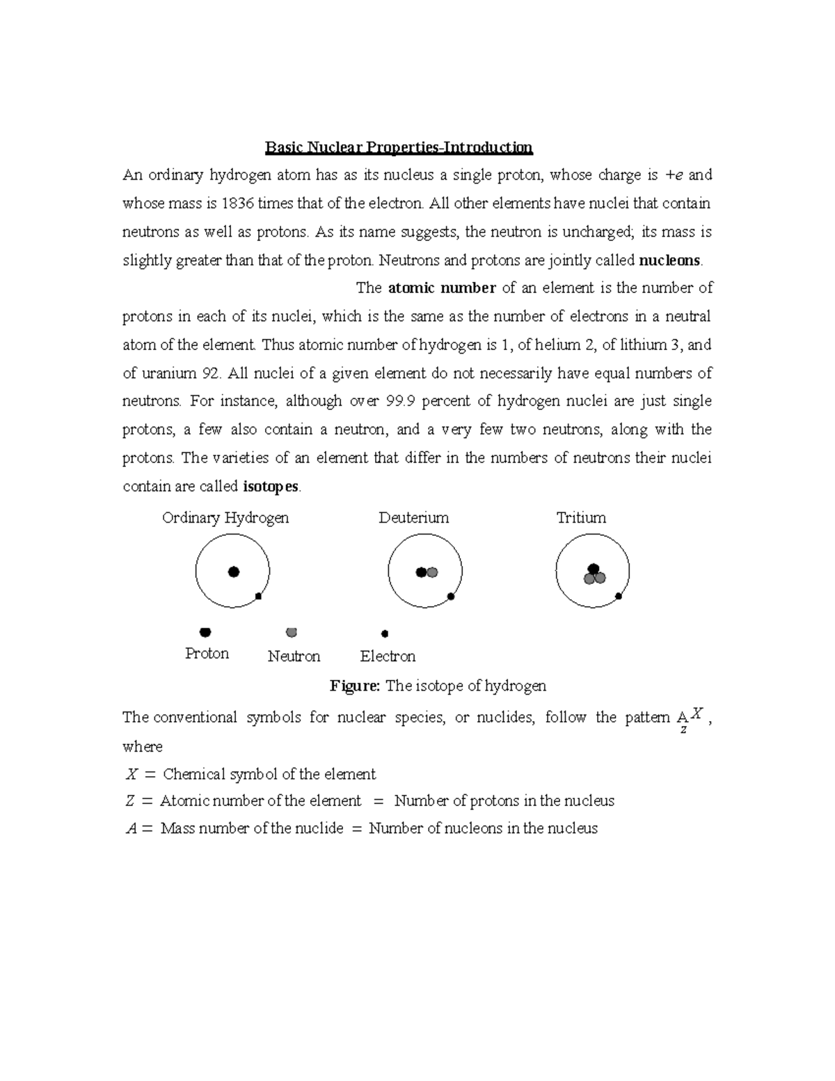 Physics Basic Nuclear Properties-Introduction - Basic Nuclear ...
