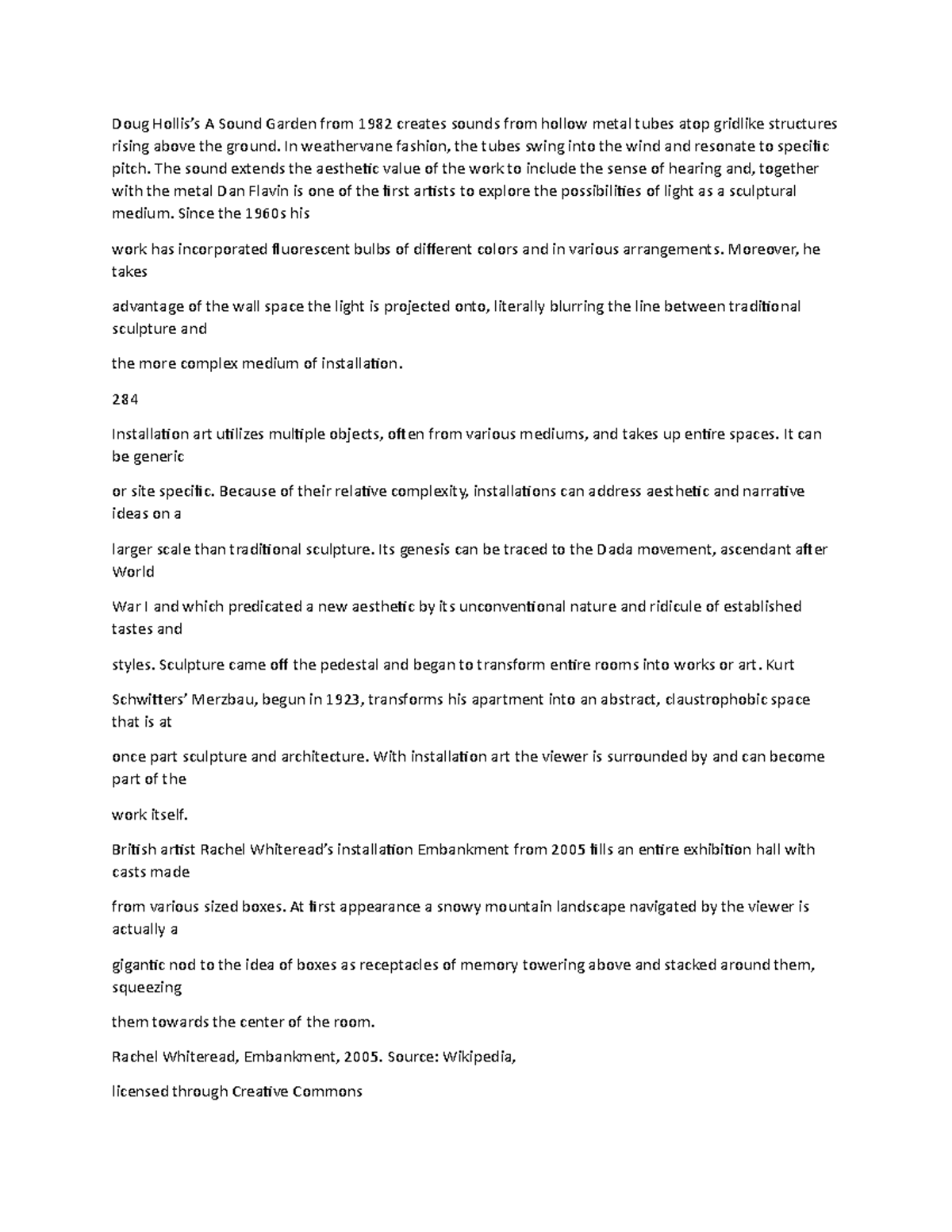 Art apreciation course content notes continued 32 - Doug Hollis’s A ...