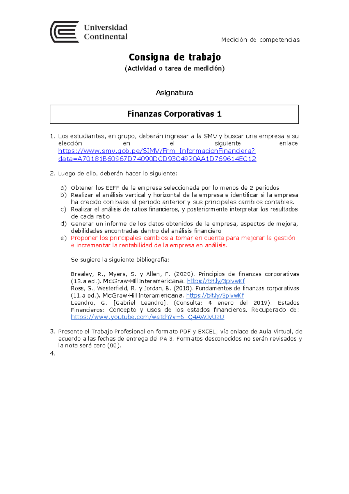 Consigna - nolose - Medición de competencias Consigna de trabajo (Actividad o tarea de medición ...