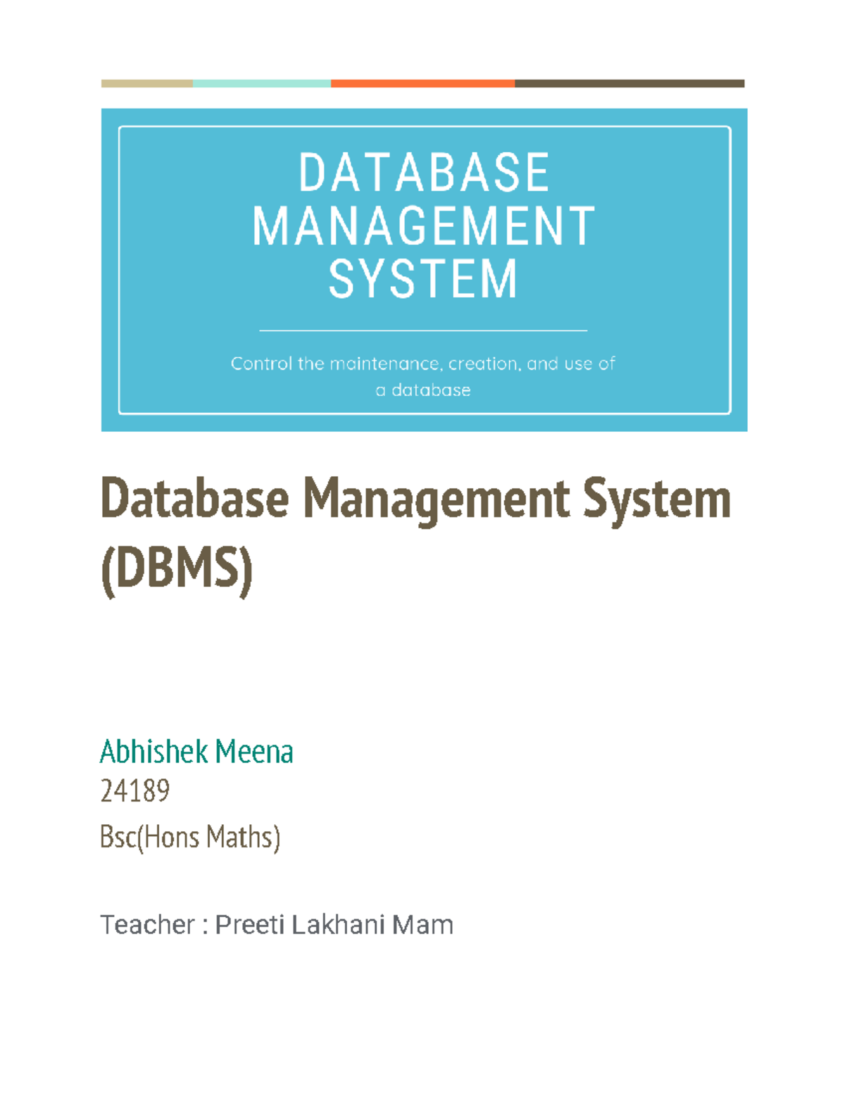 GE-DBMS - Ge DBMS Practicals Delhi University - Database Management ...