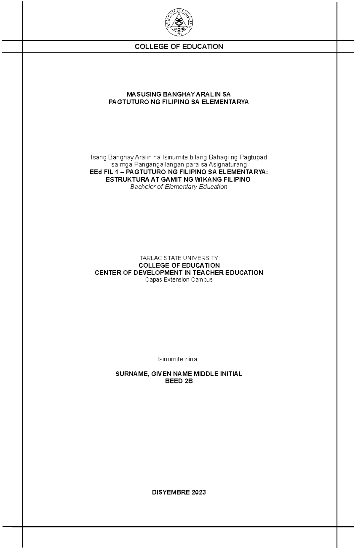 DLP Template - Dlp - COLLEGE OF EDUCATION MASUSING BANGHAY ARALIN SA ...