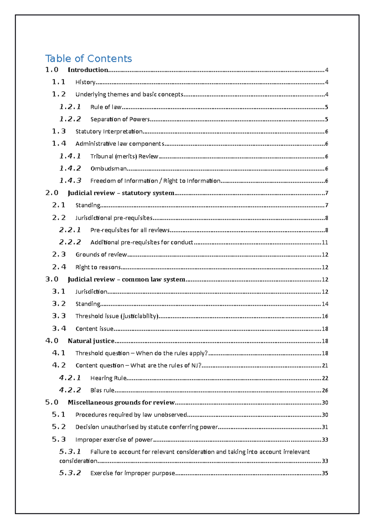 Lecture notes, lecture All - Complete notes for llh206 - Table of ...