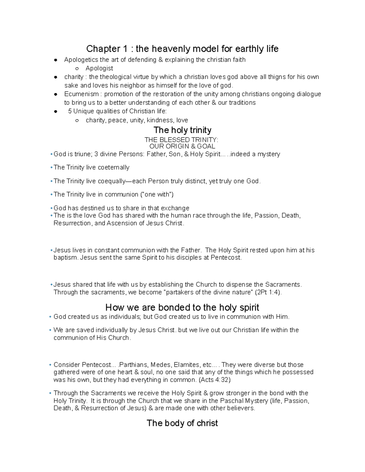 W religion once again - its literally just notes - Chapter 1 : the ...