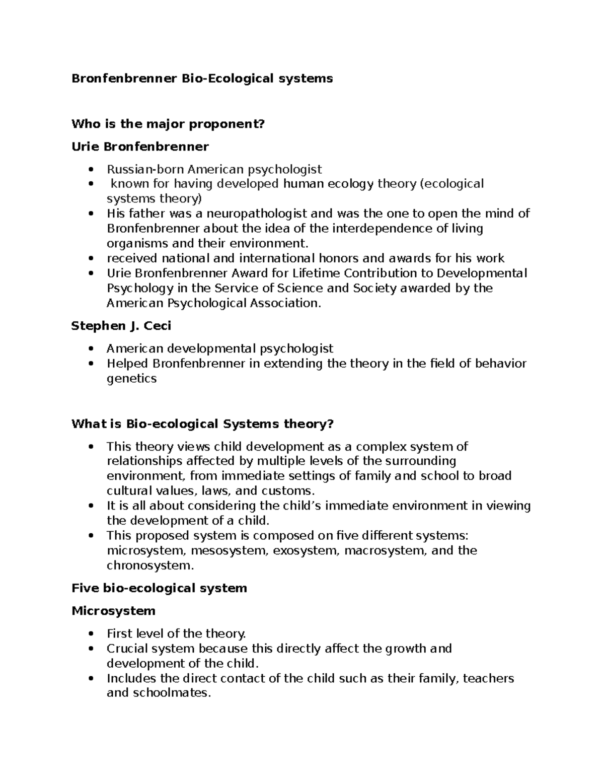 Bronfenbrenner-Bioecological-system - Bronfenbrenner Bio-Ecological ...