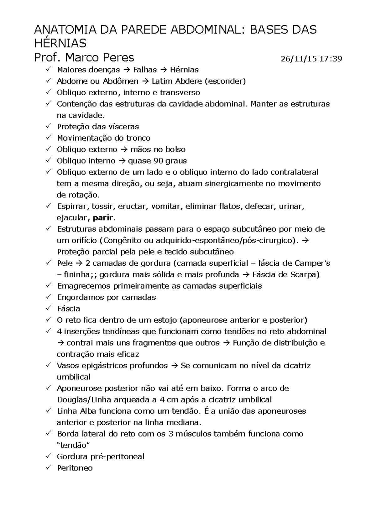 Anatomia da Parede Abdominal - ANATOMIA DA PAREDE ABDOMINAL: BASES DAS ...