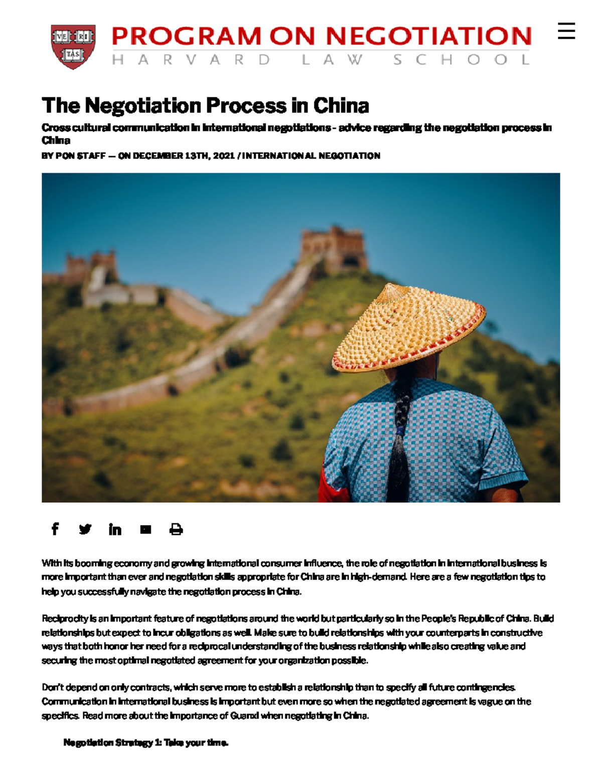 Lecture 4 The Negotiation Process in China - The Negotiation Process in ...