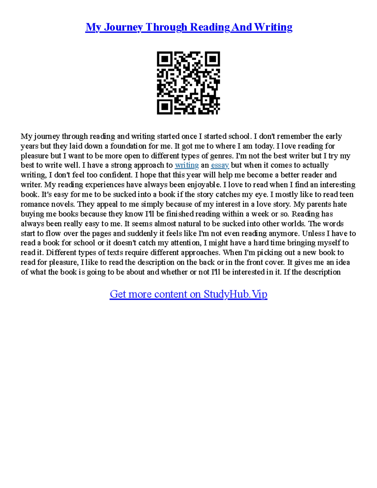 How To Write An Essay Book - My Journey Through Reading And Writing My ...