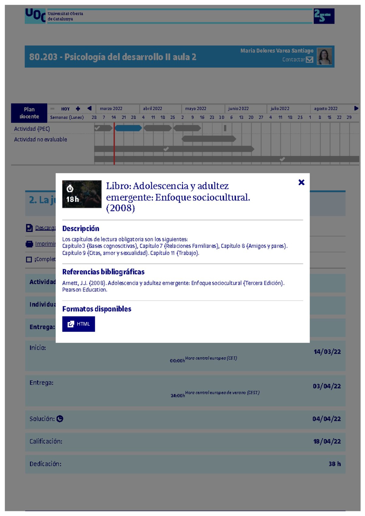 Capítulos para pec 2 Psicología del desarrollo II aula 2 - Universitat Oberta de Catalunya 80 ...