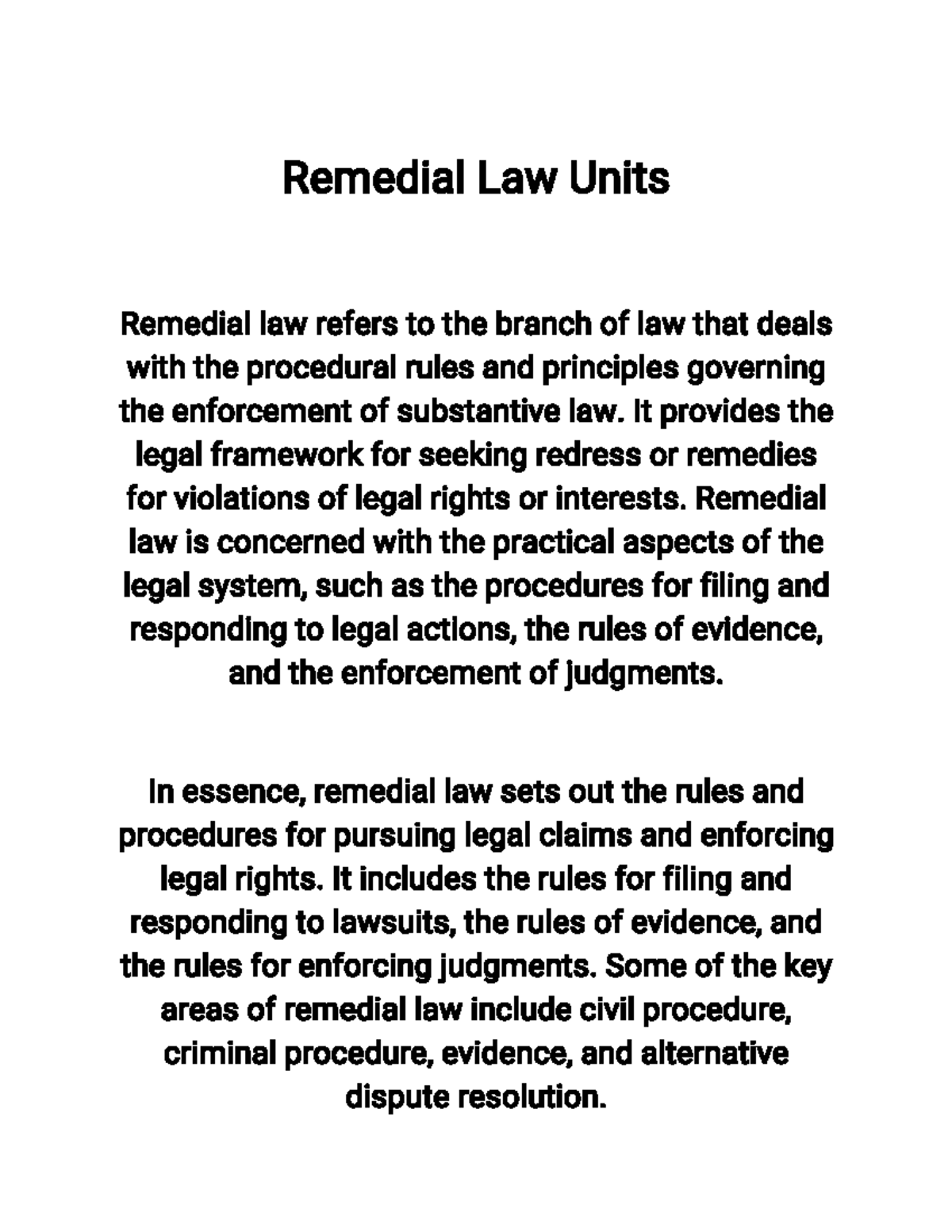 Remedial Law Units 1 - This are Lecture Notes only. - Remedial Law ...