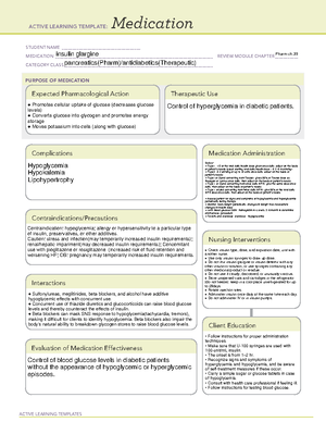 Glyburide template - ACTIVE LEARNING TEMPLATES THERAPEUTIC PROCEDURE A ...