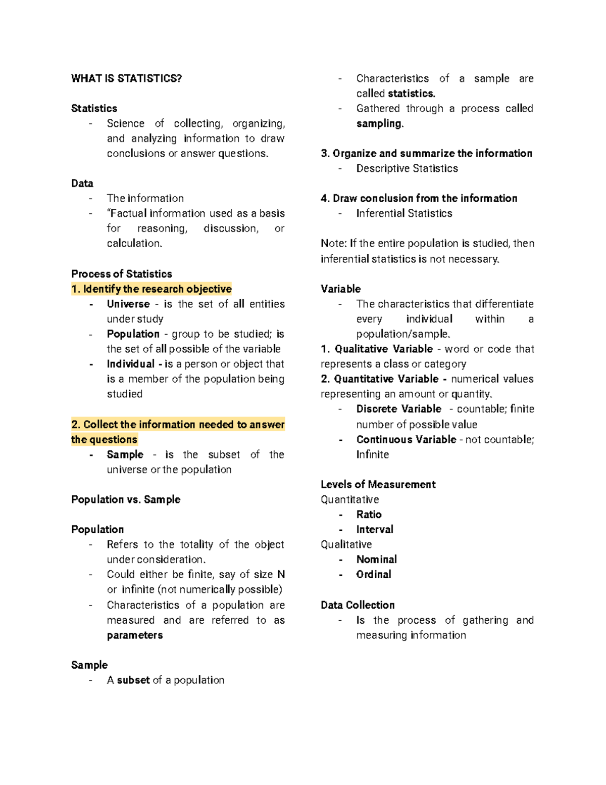 WHAT IS Statistics - WHAT IS STATISTICS? Statistics - Science of ...