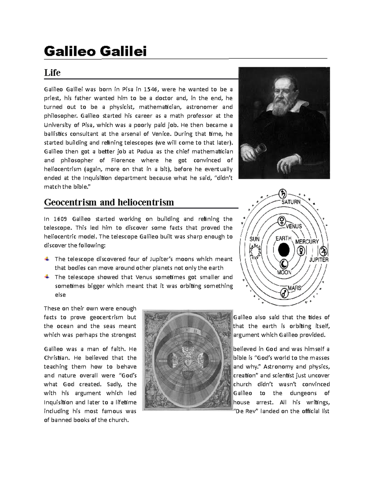 Galileo Galilei (information and history of physics) - Galileo Galilei ...