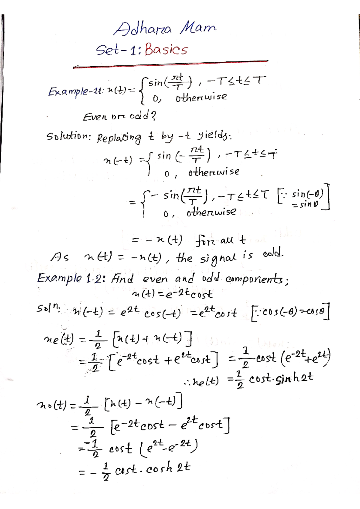 Basic Maths Signal A Good Pdf For Overview Signal And System Studocu
