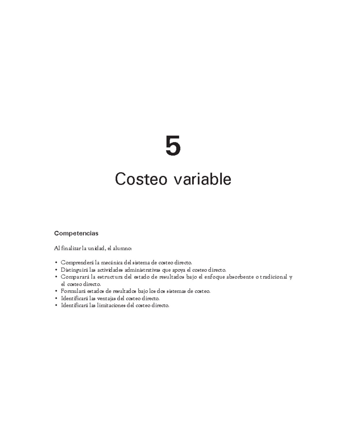 Cont Adva y costos 05 - Nnnkk - 5 Costeo variable Competencias Al ...