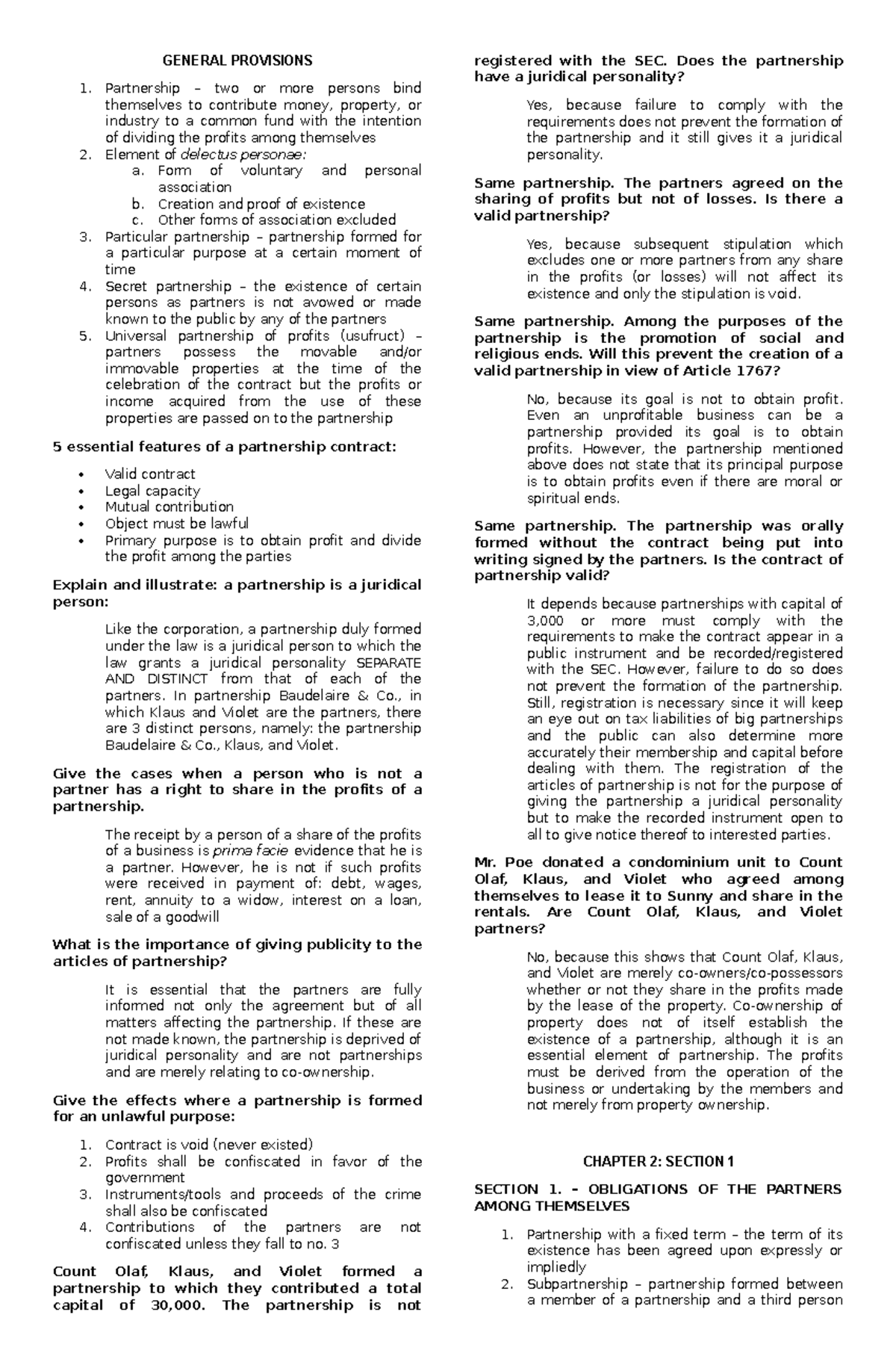 366791383 General Provisions Law 4 - GENERAL PROVISIONS Partnership ...