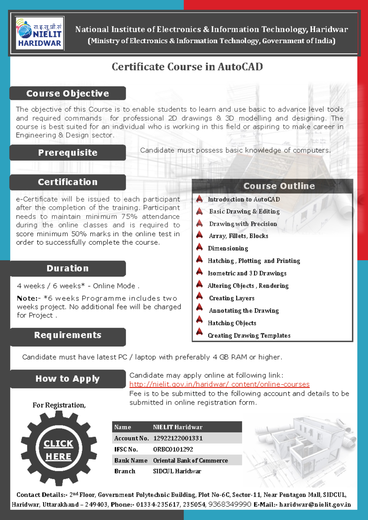 Auto CAD V3 - autocad - Candidate must have latest PC / laptop with ...