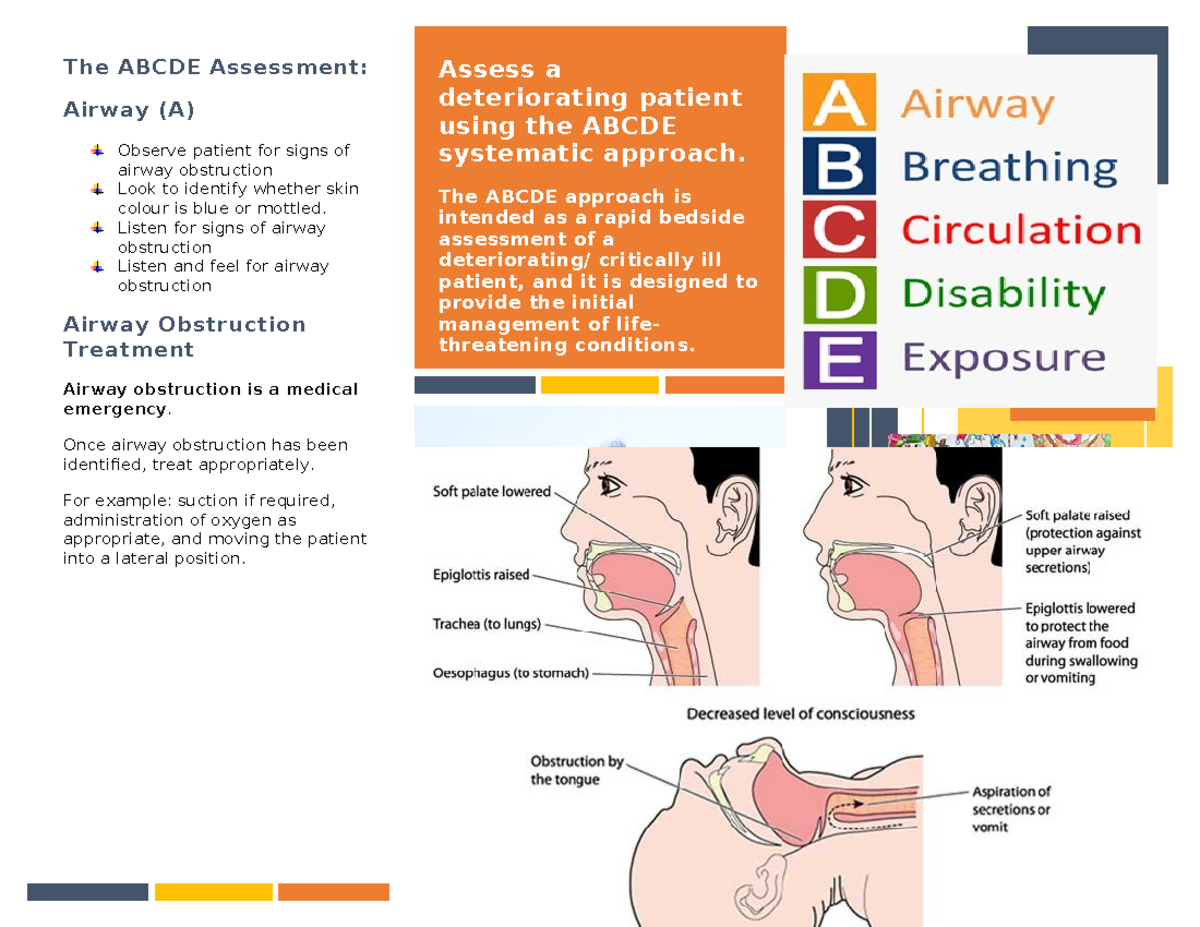 The Abcde Assessment - assignment - The ABCDE Assessment: Airway (A ...