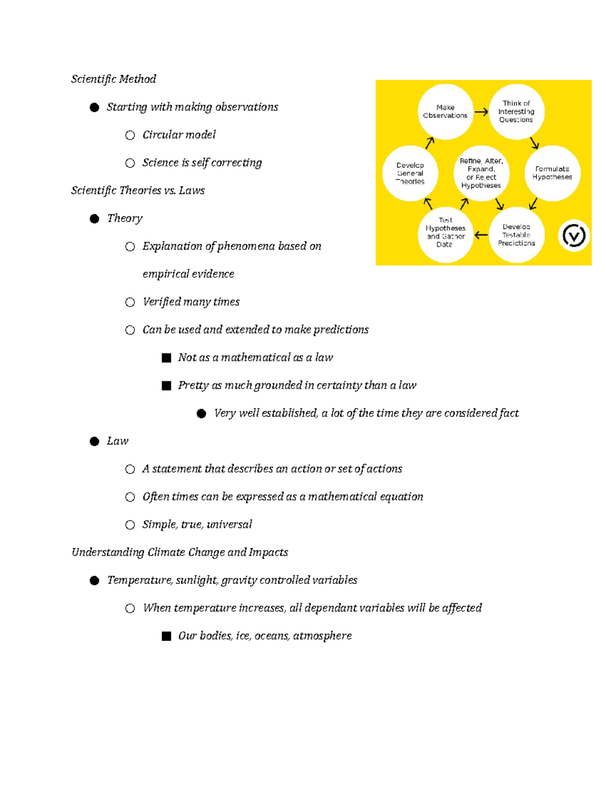 (Week 1) Scientific Method - Scientific Method Starting with making ...