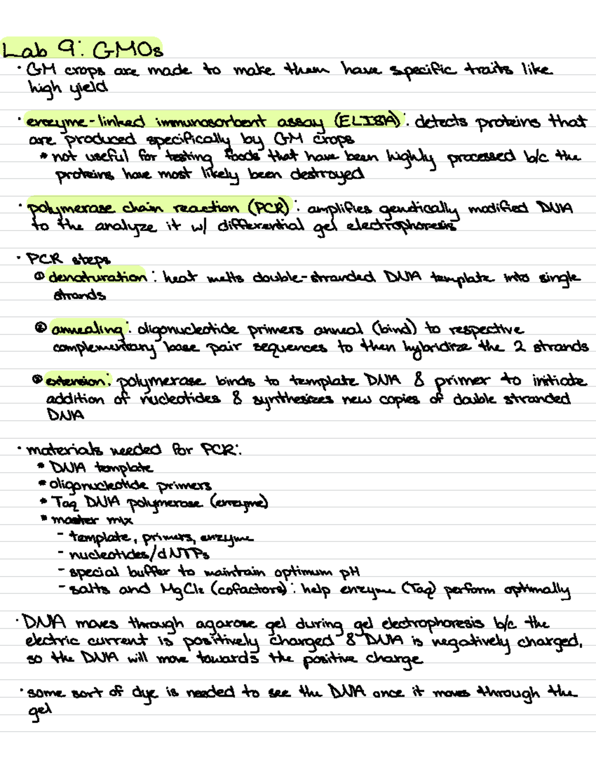 Lab 9- GMOs - Notes based on lab practical outline - Lab 9: CMOs ·CM ...
