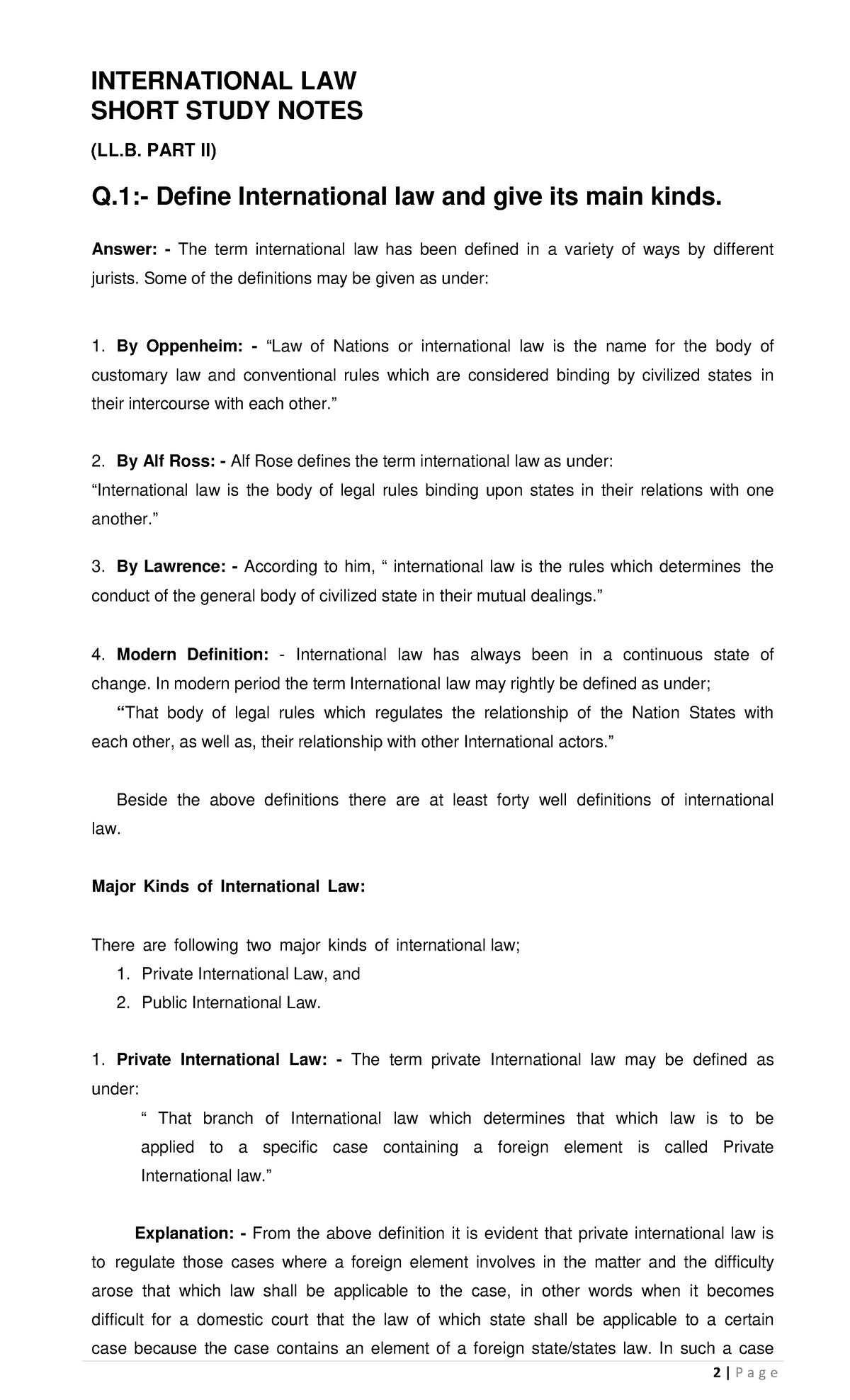 Internationallawnotes-181128100801 - INTERNATIONAL LAW SHORT STUDY ...