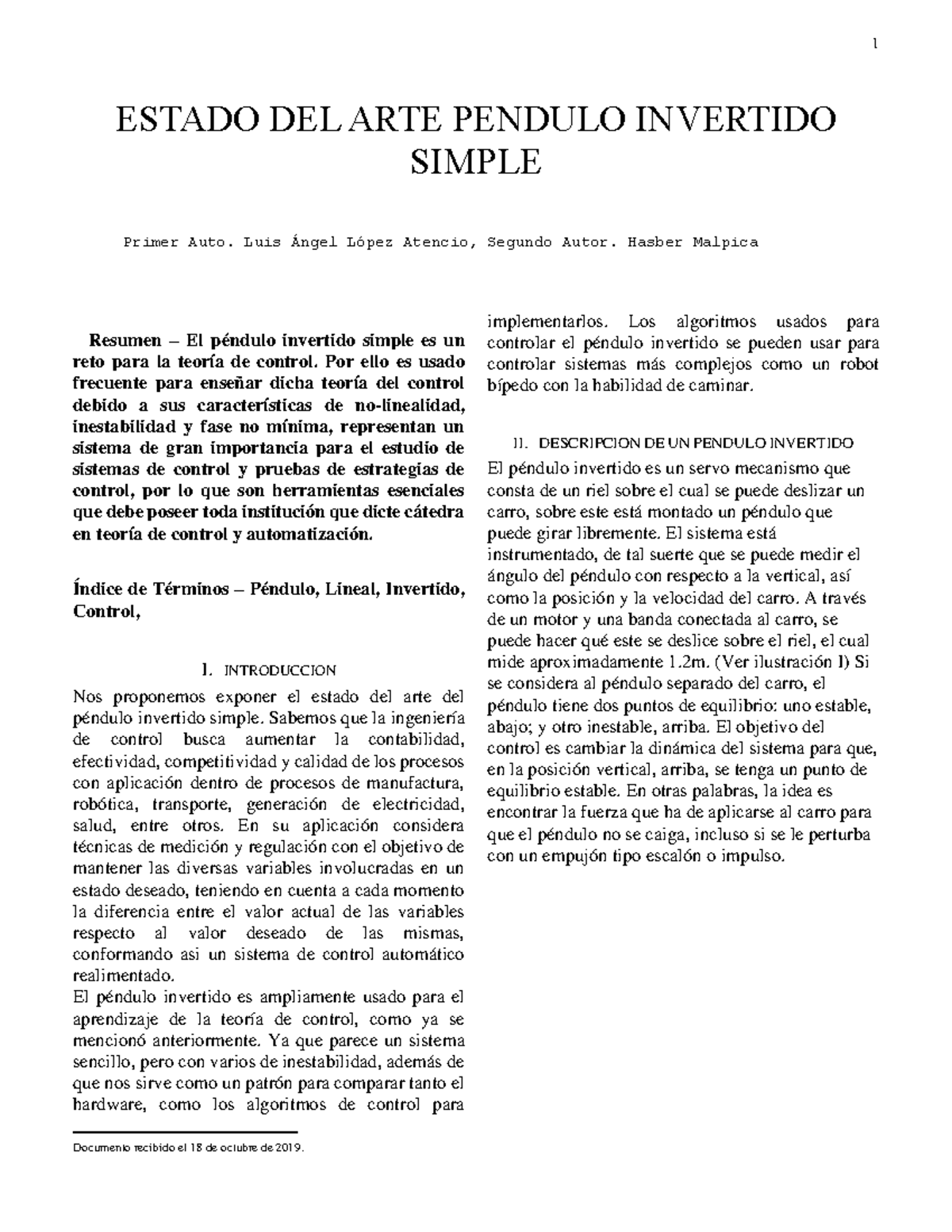 Pendulo-Invertido estado del arte explicacion y sistema de ...